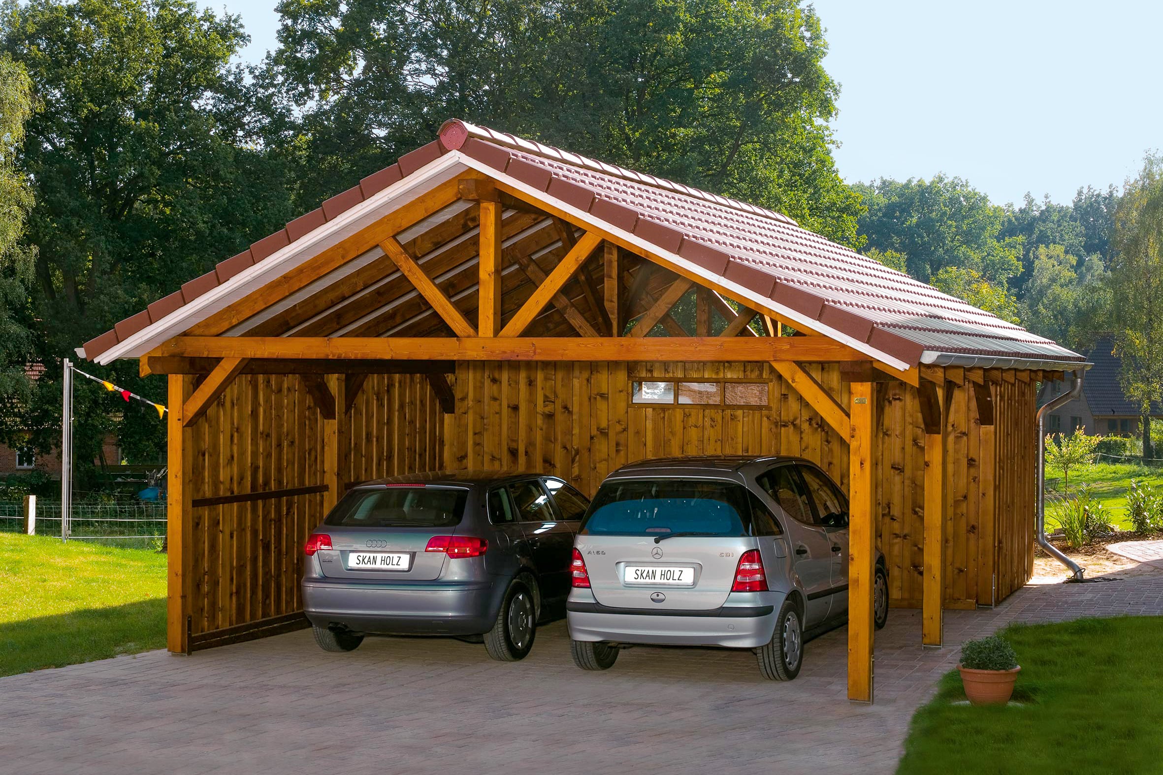 Carport Mit Satteldach